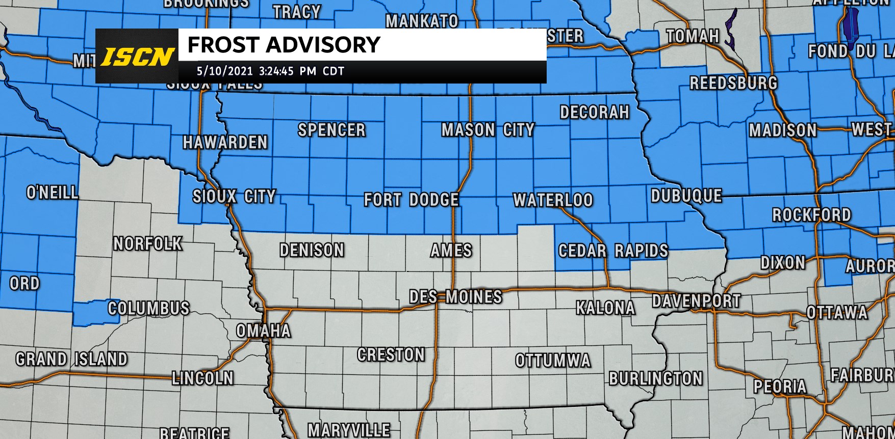 Near Freezing Temperatures Prompts Frost Advisory in Iowa - ISCN