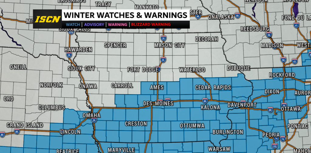 Winter Storm Watch: Heavy Snow to Impact Iowa New Year’s Day ...