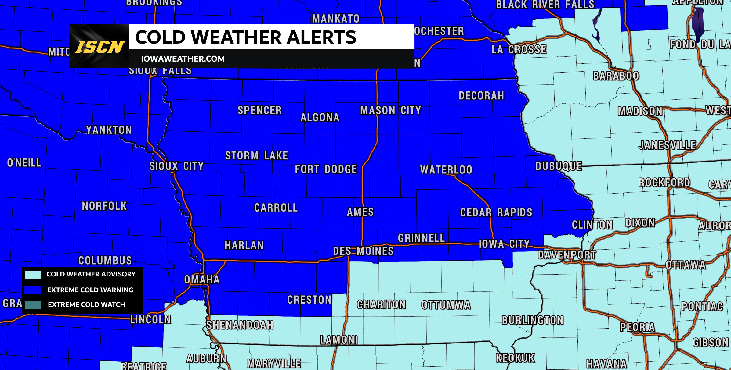 Extreme Cold Warning Issued for Iowa - IowaWeather.com