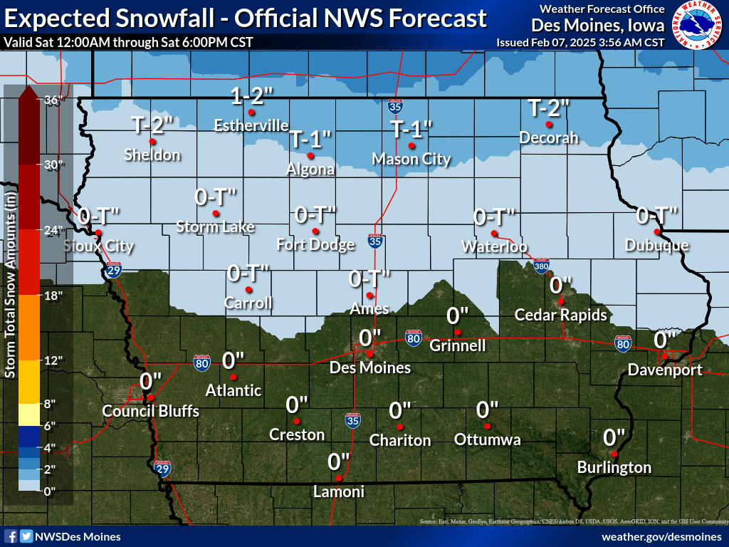 Accumulating Snow Across Northern Iowa Saturday - IowaWeather.com