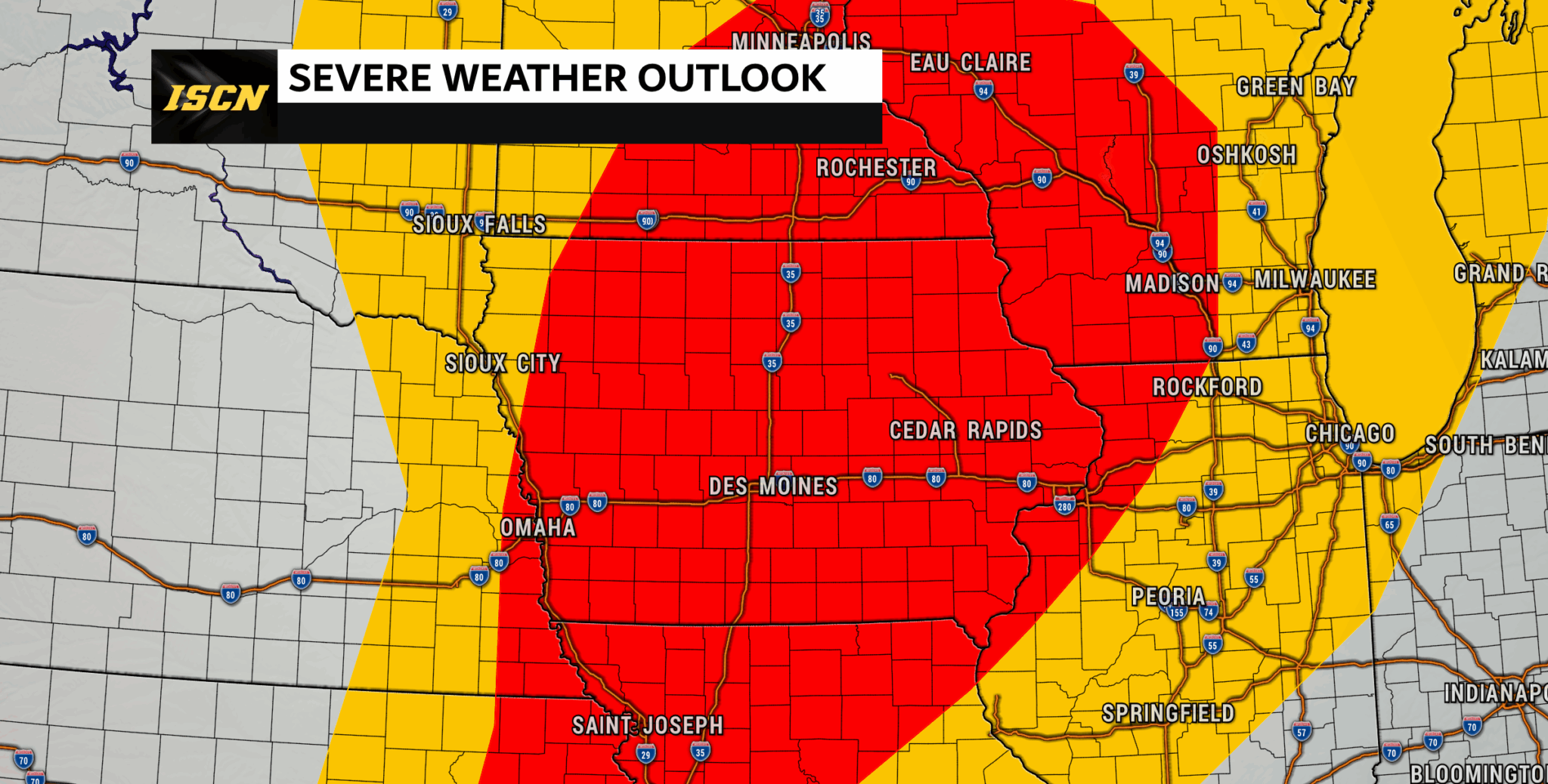 Severe Weather Likely Monday Across Iowa and the Midwest - IowaWeather.com
