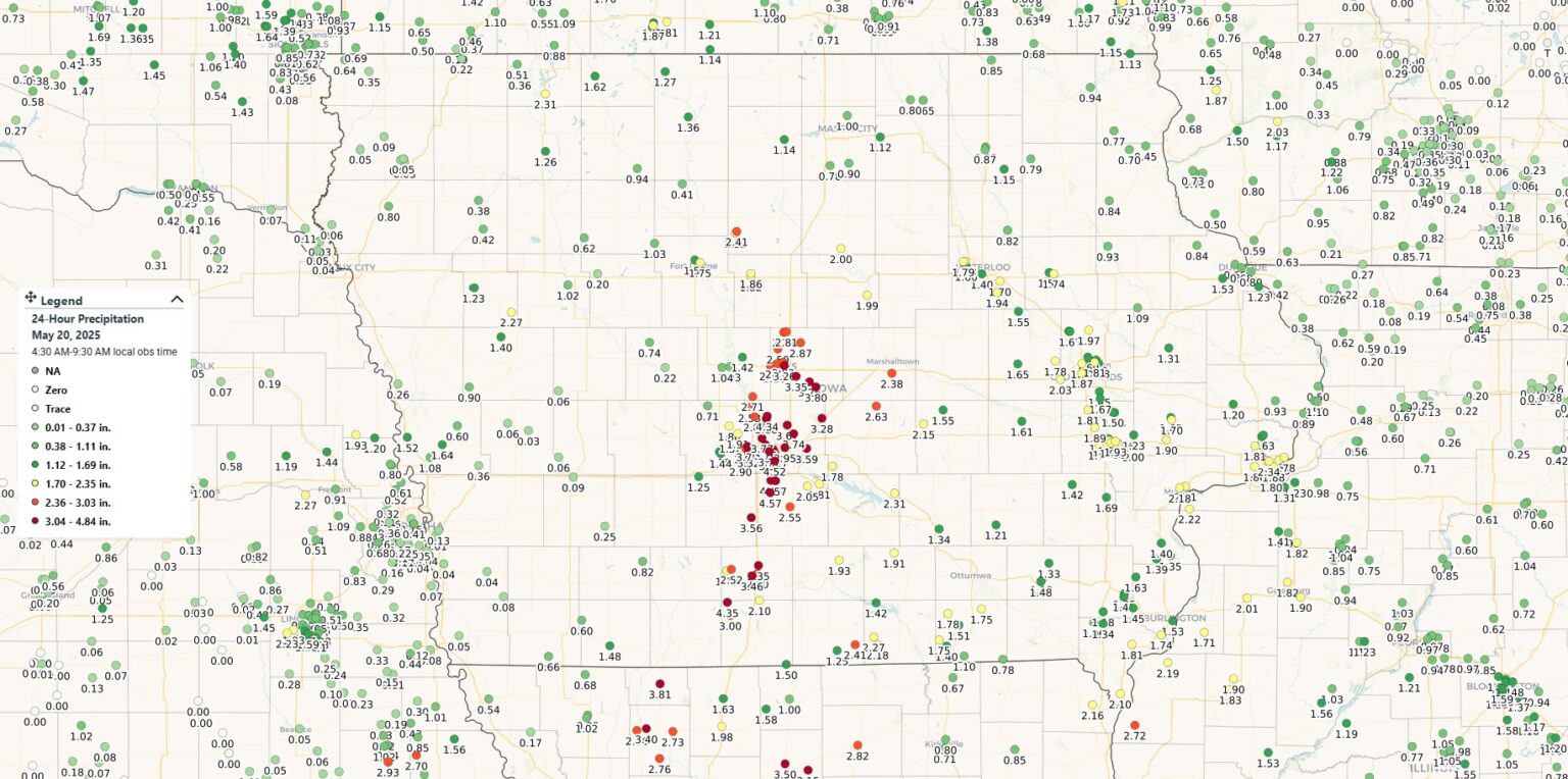 Iowa Rainfall Totals: How Much Rain Fell in Iowa? - IowaWeather.com