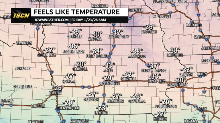 Extreme Cold Watch Expanded Across Much of Iowa