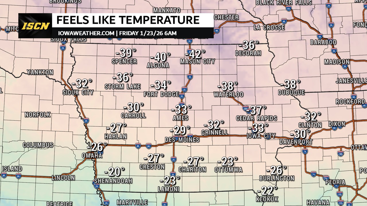 Extreme Cold Watch Expanded Across Much of Iowa