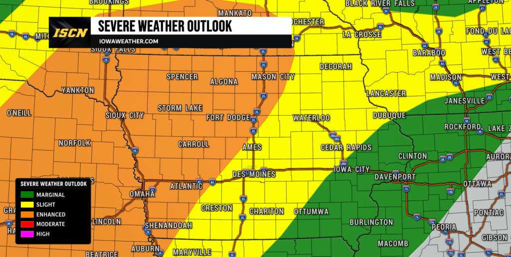 Iowa Weather: Severe Storms Possible Sunday Night